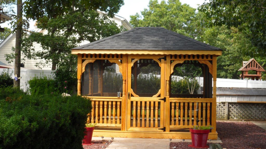 16×24 Pine Rectangle Gazebo - Amish Wholesale Gazebos