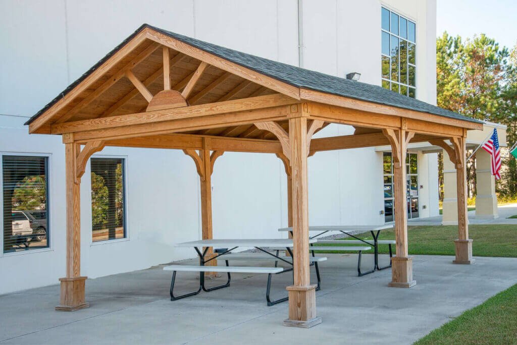 10×10 Pine Pavilion - Amish Wholesale Gazebos