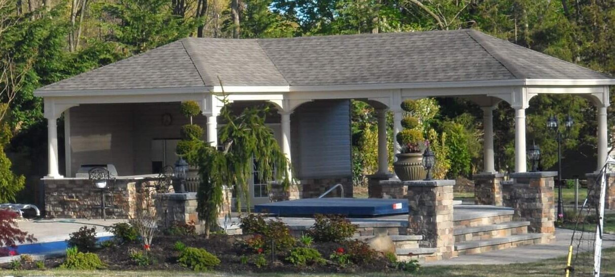 12×16 Clubhouse Combo Pavilion - Amish Wholesale Gazebos